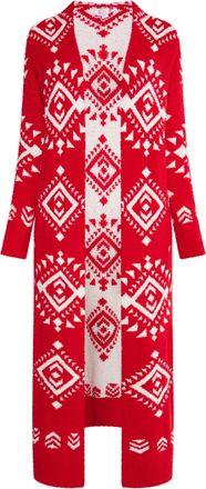 Izia Langer Cardigan Damen rot weiss