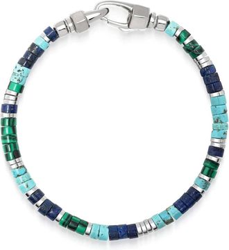 Nialaya Homme, Accessoires, Gris, Taille: 2XL Riviera Ocean Heishi Bracelet