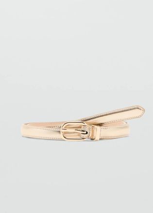 Mango Ceinture m&eacute;tallis&eacute;e &agrave; boucle or - Femme - XL - MANGO