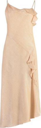 Victoria Beckham Femme, Robes, Rose, Taille: 36 FR Robe avec fils lurex et volants