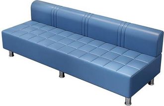 Generic Banc de salle dattente avec dossier, chaise de bureau en cuir synthétique, siège de réception rembourré, canapé de loisirs moderne, support en métal, 