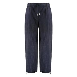 PESERICO Verstellbare Kordel Nylonhose - - Trousers - Damen - Blau - M
