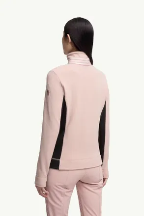 Moncler Half-Zip Textured Sweatshirt - Rose