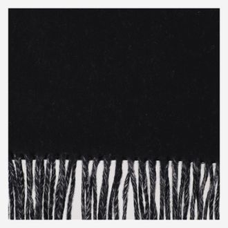 Jacquemus Wool With Maxi Logo Scarf - Black