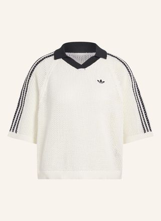 adidas Originals Adidas Originals Strick-Poloshirt Knitted Crochet Polo weiss
