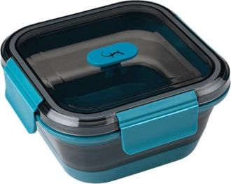 Lurch Frischhaltebox Silikon 700 ml Petrol - Faltbar und Auslaufsicher - Lunchbox für unterwegs