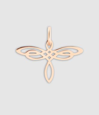 Ginette NY Pendentif Mini Dragonfly Or Rose