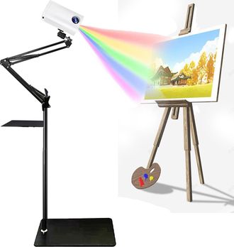 Generic Smart Sketcher Projektor, 30-w-kunstprojektionslampe Mit Einstellbarer Gr&ouml;&szlig;e Und Winkel, Projektionsabstand 60-360 cm, Desktop-wandleinwand Mit Fernbe