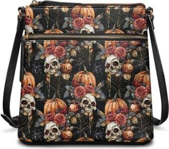 Hugs Idea Sac à bandoulière pour femme - Tendance - Pour Halloween, Fantôme citrouille dHalloween, Taille unique
