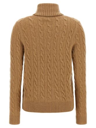 Polo Ralph Lauren Cable-Knit Wool-Cashmere Blend Sweater - Camel