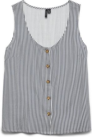 Vero Moda Damen Vmbumpy Sl Shirt WVN Ga Noos, India Ink, X-Large