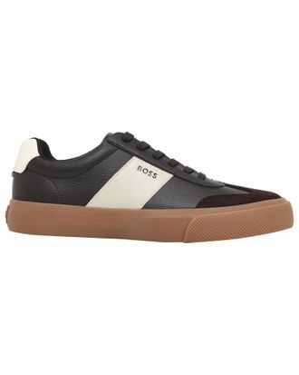 HUGO BOSS Sneaker Aiden aus Kunstleder mit farbigen Leder-Bes&auml;tzen in