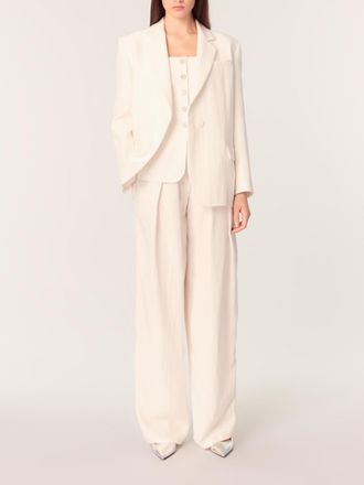 Maje Veste De Tailleur - Blanc - Taille 40 - Maje