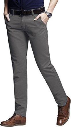 Matchstick Pantalons Casual Slim Stretch pour Homme 8106 (8103 Gris,XL/34)