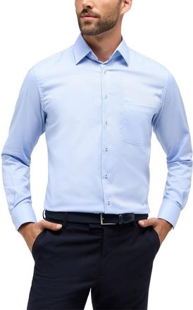 Eterna Male Hemd strukturiert MODERN FIT 42_H_1/1, 1/1, hellblau