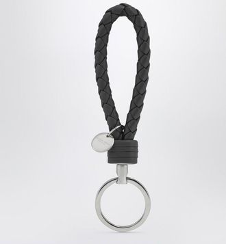 Bottega Veneta Grey Intrecciato leather key ring