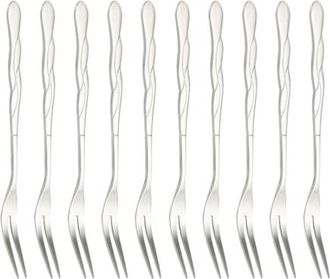 Amosfun 10 Pi&egrave;ces cueillettes de fruits pour la f&ecirc;te &agrave; cocktail tr&egrave;fle fourchettes &agrave; cocktails pics &agrave; cocktails escargot fourchettes &agrave; fruits pics &agrave; fruits en