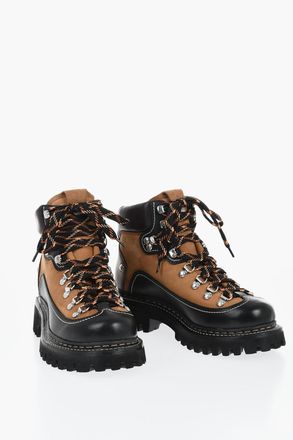 Dsquared2 Color-Block-Leder-Combatboots mit Track-Sohle Dsquared2