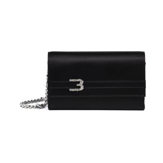 Baldinini Satin Clutch - - Bags - Damen - Schwarzk - ONE SIZE