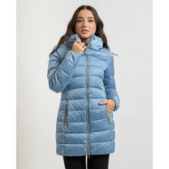 Yes-Zee YES Zee, Femme, Manteaux, Bleu, Taille: 46 FR Veste Chic Matelass&eacute;e en Duvet