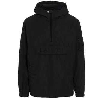 Lanvin Windjacke mit Kapuze und Lanvin-Logo