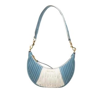 Miu Miu Sac &agrave; bandouli&egrave;re en cuir nappa matelass&eacute; Pre-owned - Femme - Pre-owned - Bleu - Taille: ONE Size