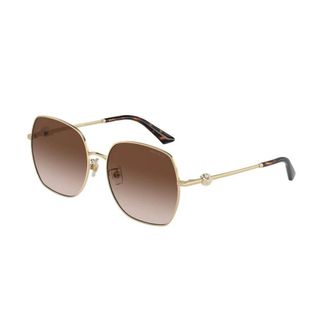 Jimmy Choo London Goldfarbene Sonnenbrille mit braunem Farbverlauf - - Accessories - Damen - Gelb - 59 MM