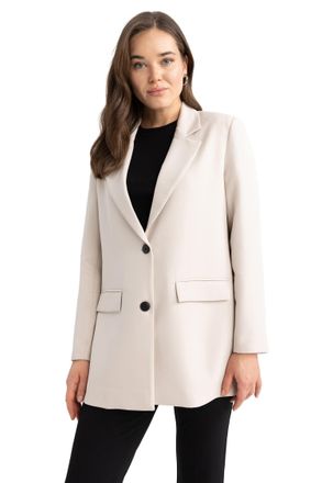 DeFacto Damen Z8114AZ Blazer, BEIGE, 38