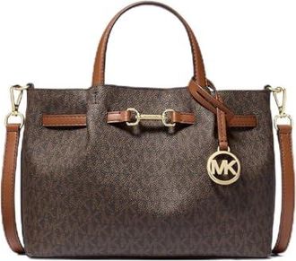 Michael Kors Sac &agrave; main pour femme Carson Small Satchel, marron, 10.5W x 7.25H x 5D