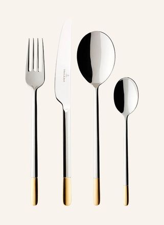 Villeroy & Boch Tafelbesteck 24tlg. Ella Teilvergoldet silber