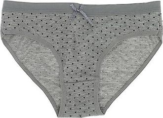 Generic Lot de Culotte Femme Taille Haute Femme Femme Coton Basique sous-Vêtements Bikini Polka Culotte Culottes Femmes Dim (Grey, XXL)