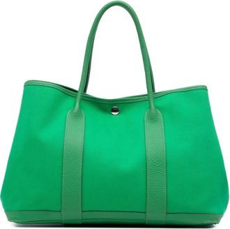 Herm&egrave;s Shopper - Toile and Negonda Garden Party 36 - Gr. unisize - in Gr&uuml;n - f&uuml;r Damen