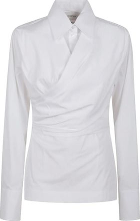 Sportmax haut cache-coeur &agrave; manches longues - Blanc