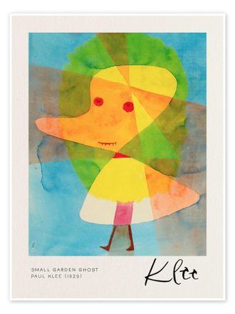 Posterlounge Kleiner Gartengeist Poster von Paul Klee 30 x 40 cm Gelb Wandbilder Wanddeko