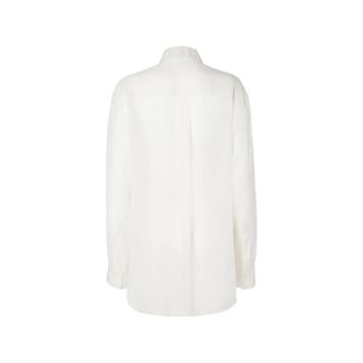 Fendi Flower Appliqu&eacute; Silk-Blend Shirt - White