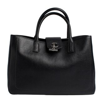 Lamarthe Femme, Sacs, Noir, Taille: ONE Size Rectangular Leather Tote