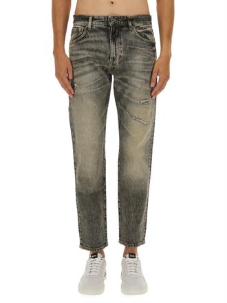 HUGO BOSS Cotton Elastane Jeans - Gray