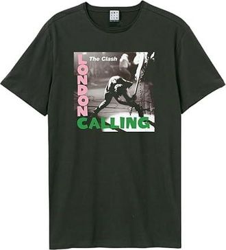 Amplified London Calling T-shirt The Clash adulte unisexe, Charbon, Large