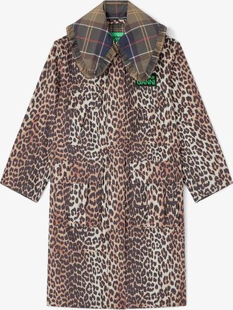 Ganni x Barbour Manteau long imprim&eacute; l&eacute;opard - Taille 36 Multicolore - Pour Femme