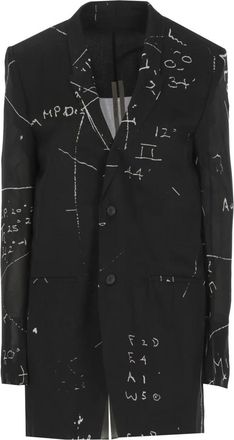 Rick Owens Femme, Vestes, Noir, Taille: 34 FR Silk Blazer