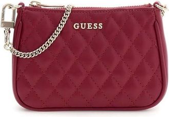 Guess sac à main sac daccessoires Daily Pouch Burgundy framboise