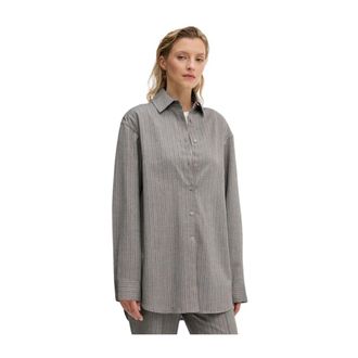 Remain Herringbone Overshirt - - Blouses & Shirts - Damen - Grau - M
