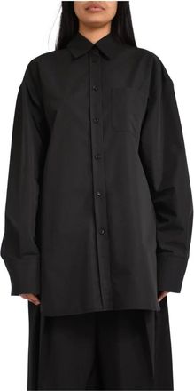 Sportmax Femme, Blouses et Chemises, Noir, Taille: 42 FR Chemise Ample avec Dos Pliss&eacute;