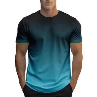 Generic T-shirt l&eacute;ger &agrave; col rond pour homme, tendance, extensible, confortable, l&eacute;ger, respirant, d&eacute;contract&eacute;, manches courtes, entra&icirc;nement en plein air, 01 