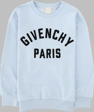Givenchy Logo-Embroidered Cotton Sweatshirt - Blue