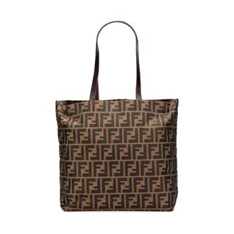 Fendi Sac cabas imprim&eacute; Pre-owned - Femme - Pre-owned - Brun - Taille: ONE Size