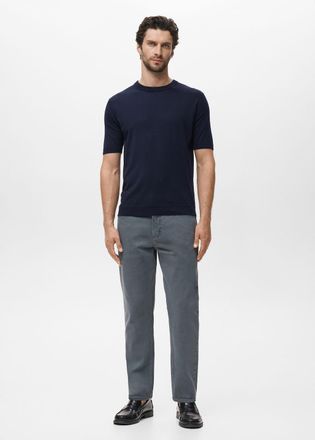 Mango Jean Ben cropped tapered-fit gris fonc&eacute; - Homme - 40 - MANGO MAN