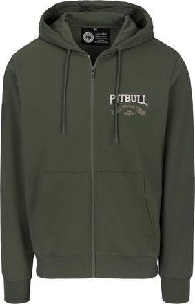 Pitbull Herren Zip Hoodie Troublemaker Kapuzenpullover mit Rei&szlig;verschluss, R&uuml;ckenprint, elastisch, atmungsaktiv - Sportlicher Pullover, M&auml;nner Sweatshirt mit 