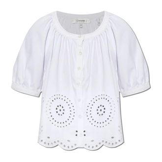Frame Denim Oberteil mit Lochstickerei - - Blouses & Shirts - Damen - Wei&szlig; - XS