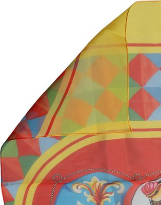 Dolce & Gabbana Silk Carretto Print Scarf - Multicolor